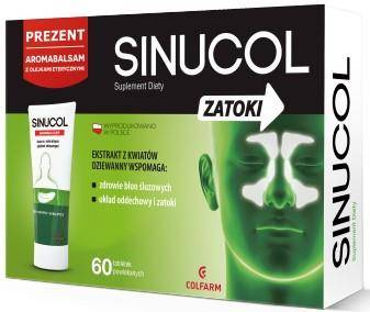 Sinucol Zatoki suplement diety 60 tabletek + Aromabalsam 20g | - Nocanka.pl