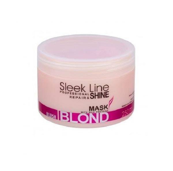 Sleek Line Blush Blond Mask maska do włosów blond z jedwabiem 250ml ...