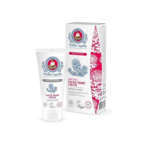 White Agafia Natural Facial Night Cream naturalny krem do twarzy na noc ...